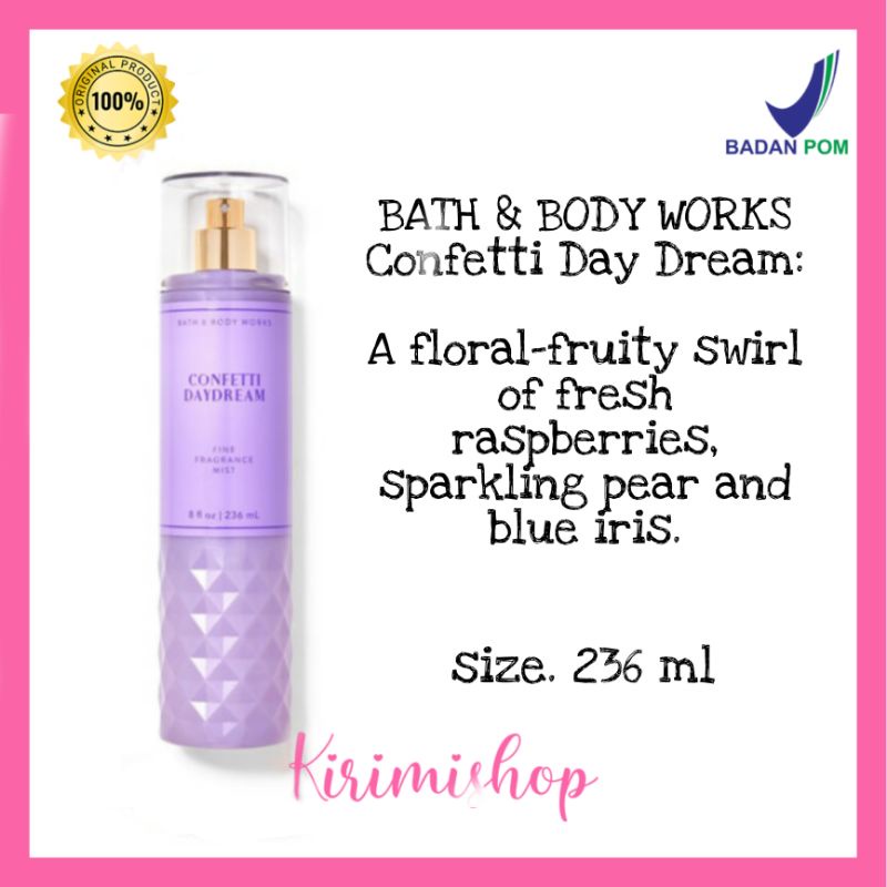 Jual Bath & Body Works Body Mist Confetti Daydream Original | Shopee ...