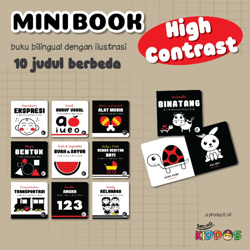 Jual SK Mini Book High Contrast - Buku stimulasi visual anak bayi ...