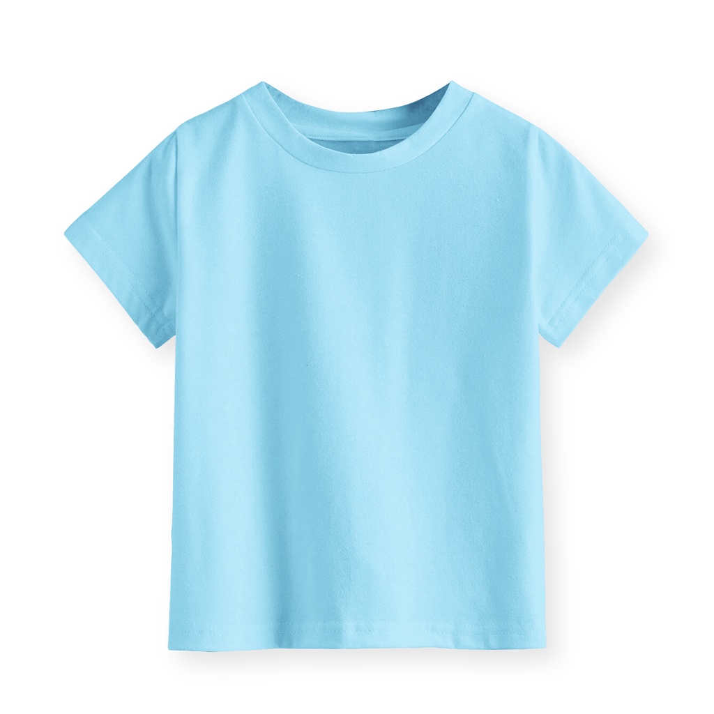 Jual Kaos Polos Anak Laki-laki dan Perempuan Unisex 1-12 tahun Warna Biru Muda | Shopee Indonesia
