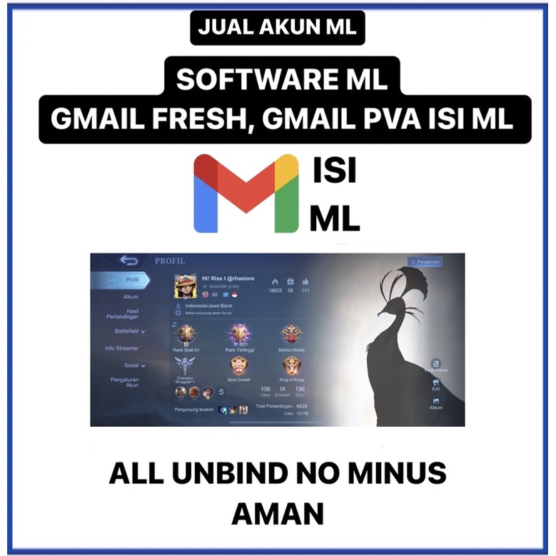 Jual SOFTWARE GMAIL ML MONSEP GARANSI ADA S&K BERLAKU | Shopee Indonesia