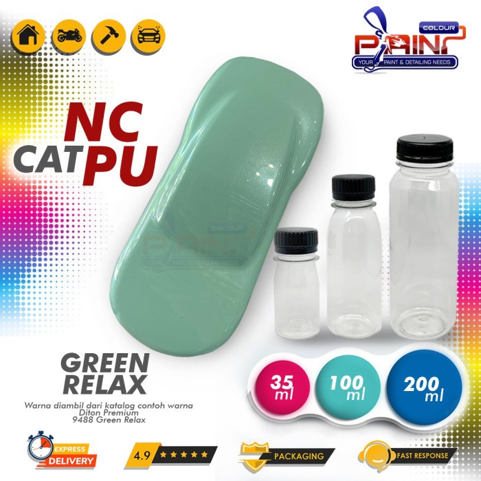 Jual Cat PU Green Relax 1 Liter - Vespa Colour | Sample Warna Diton ...