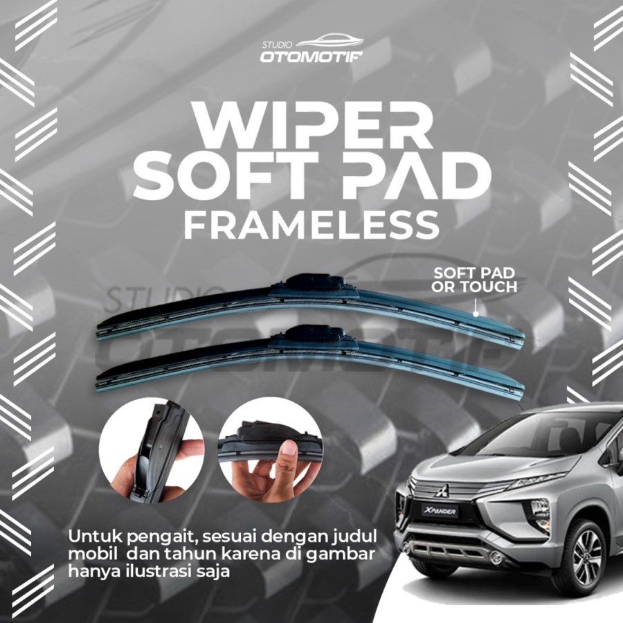 Jual WIPER MITSUBISHI XPANDER SOFT PAD FRAMELESS ZX9 WIPER DEPAN MOBIL ...