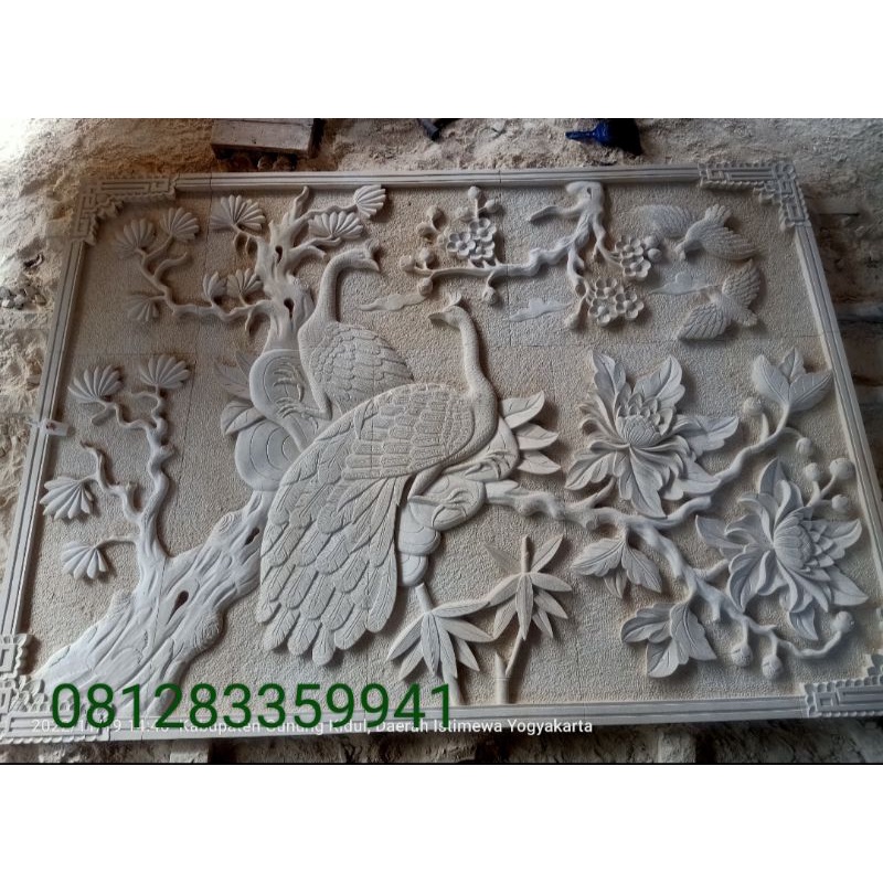 Jual Relief batu ukir, Ukiran dinding, Hiasan dinding, Batu ukir ...