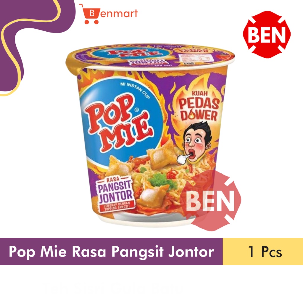 Jual Pop Mie Rasa PANGSIT JONTOR KUAH PEDAS DOWER 1 Pcs Popmie Mi Cup ...