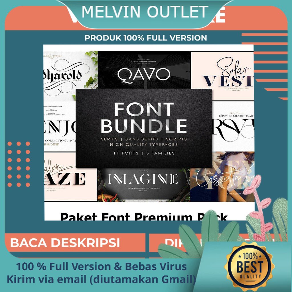 Jual Paket Font Premium Pack Komponen Desain Grafis Creative Market ...