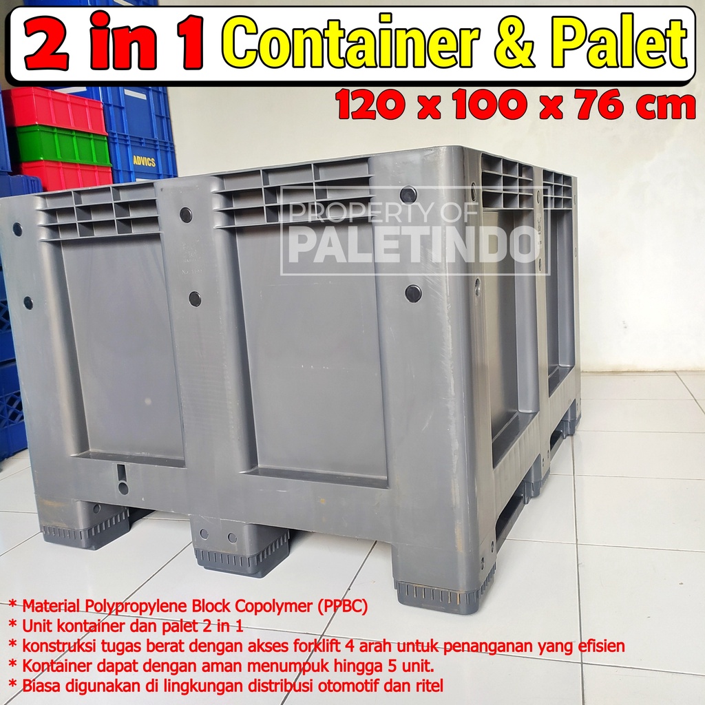 Jual Container Palet Solid 120 X 100 X 76 Cm | Shopee Indonesia