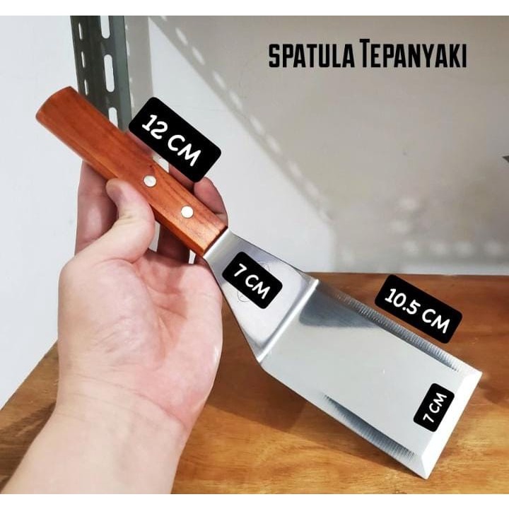 Jual Spatula Tepanyaki Stainless Steel / Kape / Cape Pizza / Kape ...