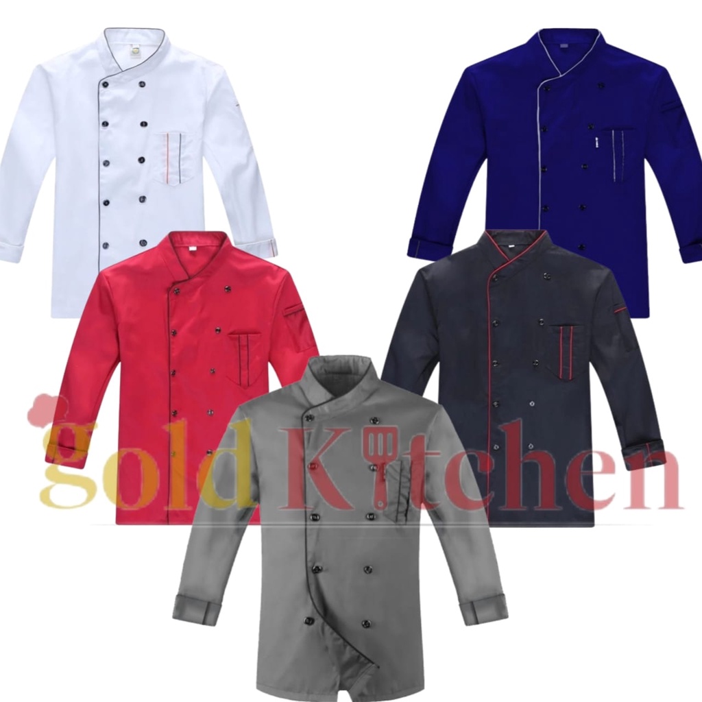 Jual Chef Jacket Baju Koki Lengan Panjang Unisex | Shopee Indonesia
