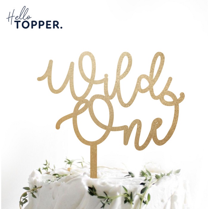 Jual Topper Cake Topper Wild One Topper Kue Baby Birthday Topper Rustic ...