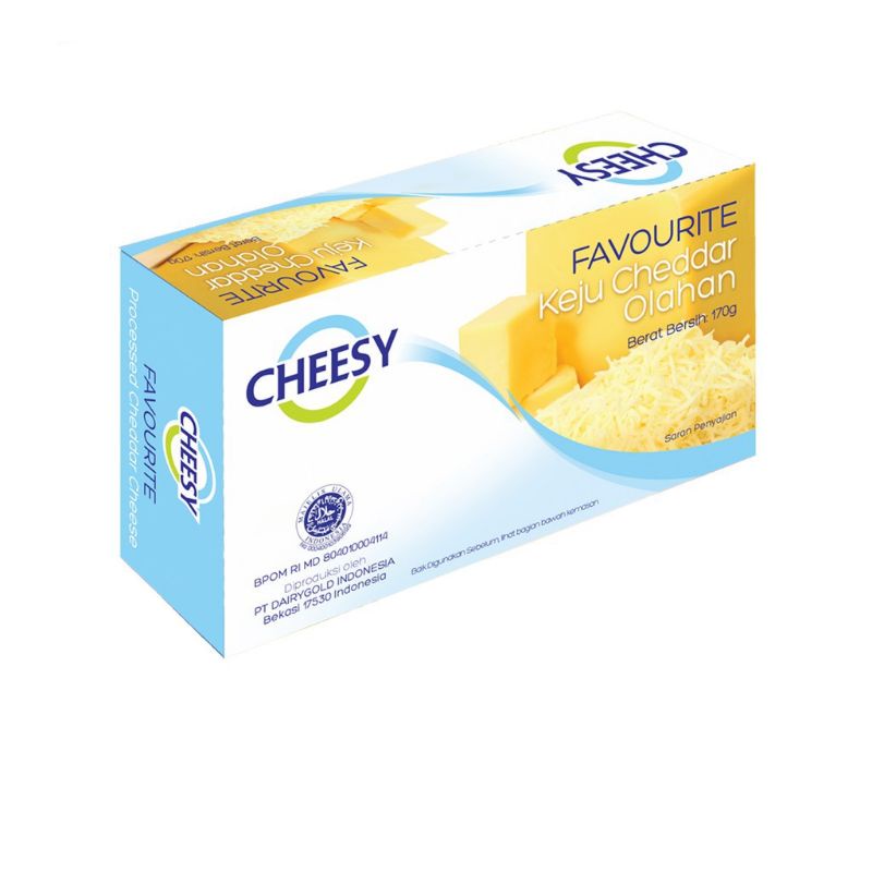 Jual Keju Cheddar Cheesy 160gr Cheesy favorite biru | Shopee Indonesia