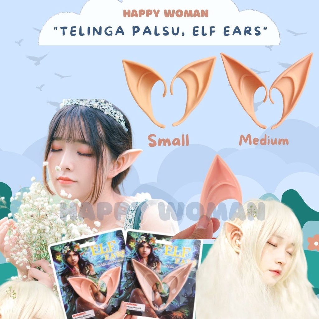 Jual Telinga Palsu Elf Ear Kuping Palsu Cosplay Elf Ears Aksesoris ...