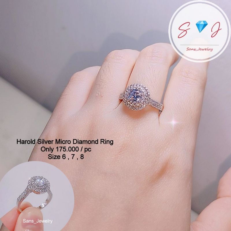 Jual Cincin Swarovski Cincin Berlian Permata Cincin Silver Perak Cincin Replika Berlian Cincin ...