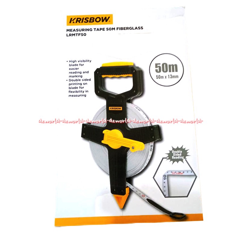 Jual Krisbow Measuring Tape 50meter Fiberglass Meteran Gulung Meteran ...