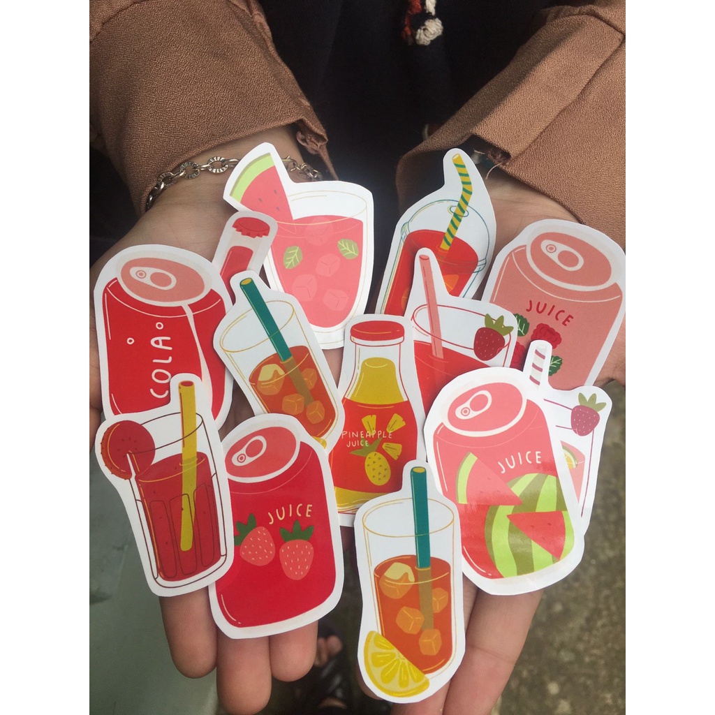Jual Starly Stiker Jusstiker Minuman Stikerminumstikerlucu Shopee Indonesia