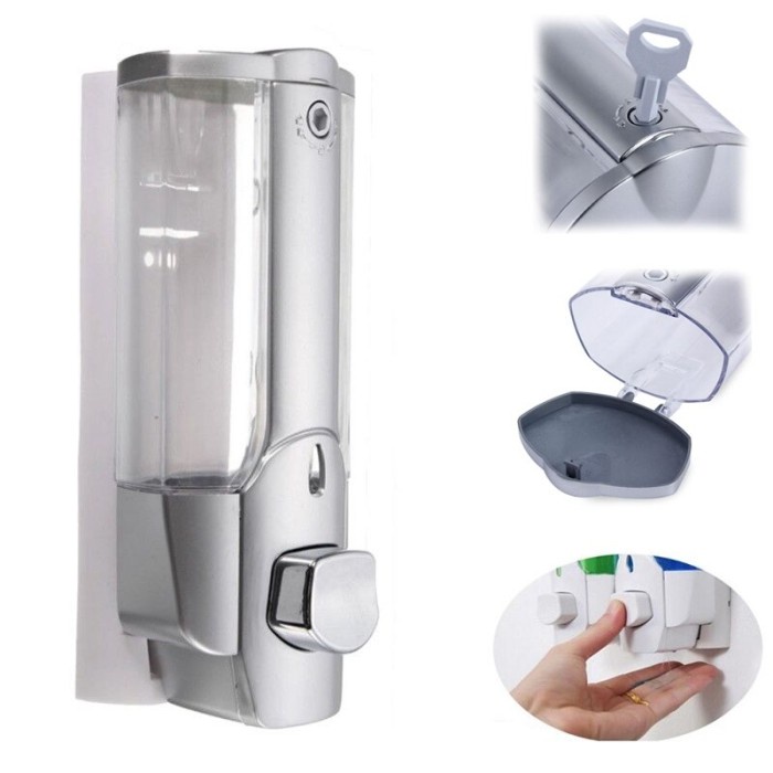 Jual Tempat Sabun Cair Dinding Single Hand Soap Dispenser Keylock 350ML ...