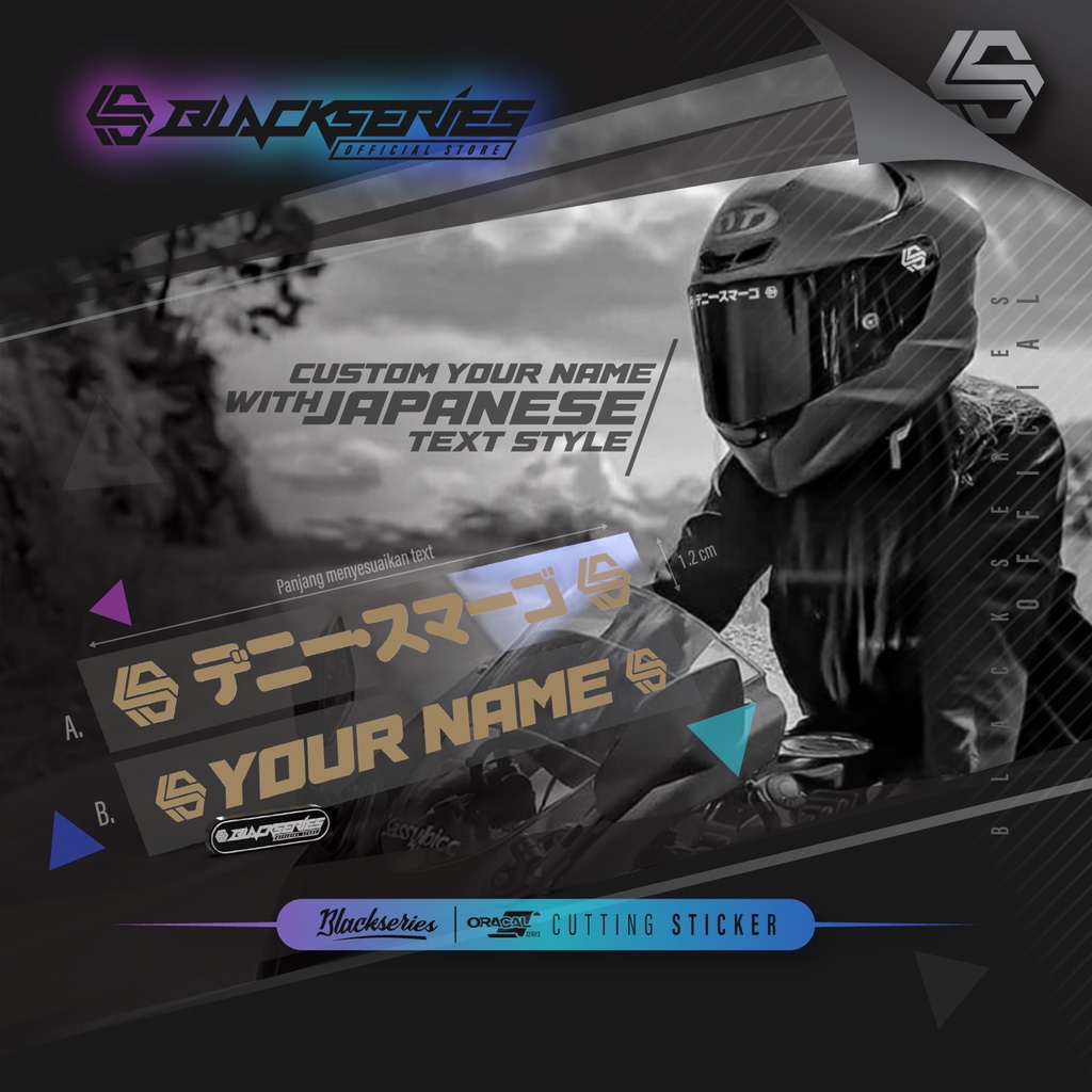 Jual CUSTOM Cutting Sticker Nama | Stiker Helm | Stiker Visor | Stiker ...