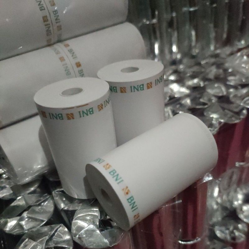 Jual Kertas Struk Thermal Paper Roll EDC logo BNI 58*37 | Shopee Indonesia