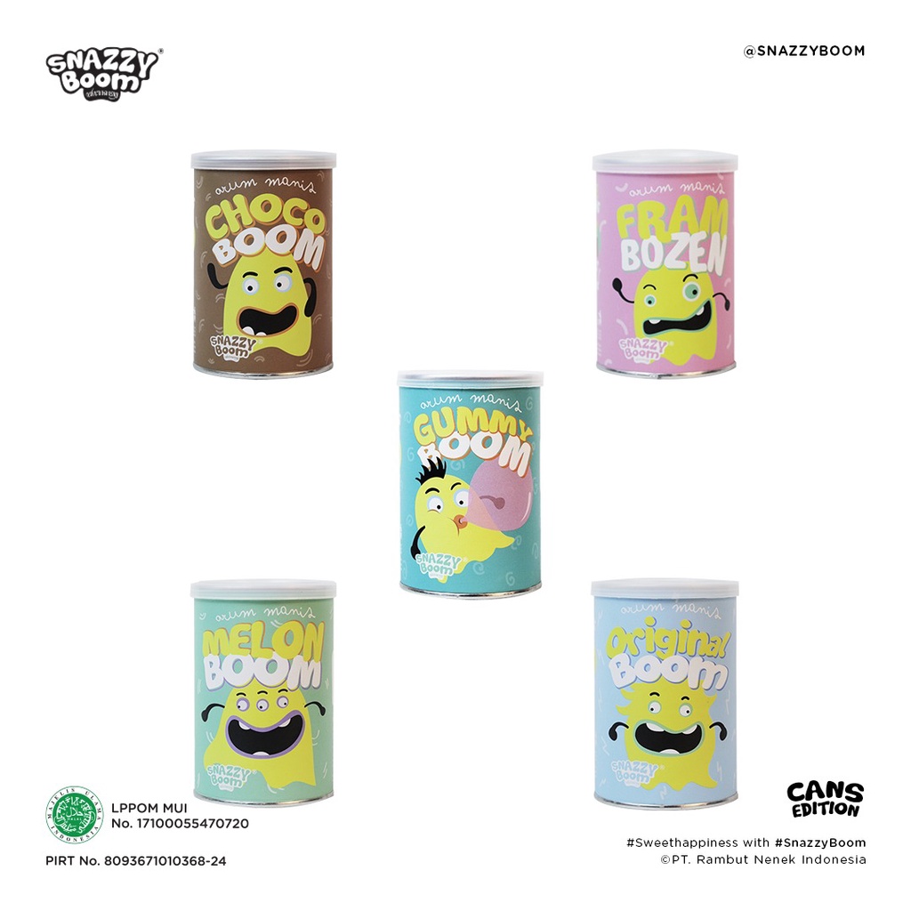 Jual Snazzy Boom Bundling 5 Cans Edition - Arum Manis / Gulali / Rambut ...