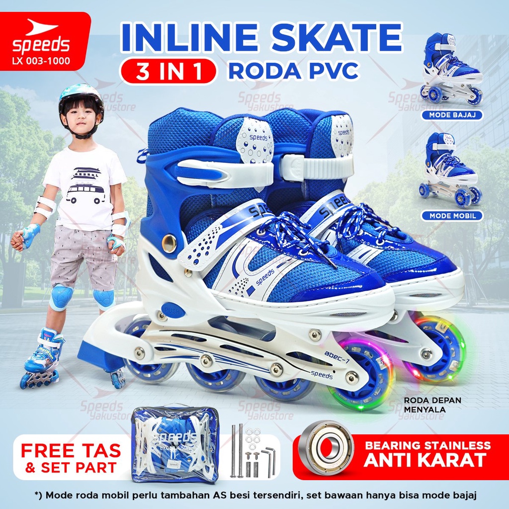 Jual SPEEDS Sepatu Roda Anak Inline Roller Skate Kids Roda Nyala 1 ...