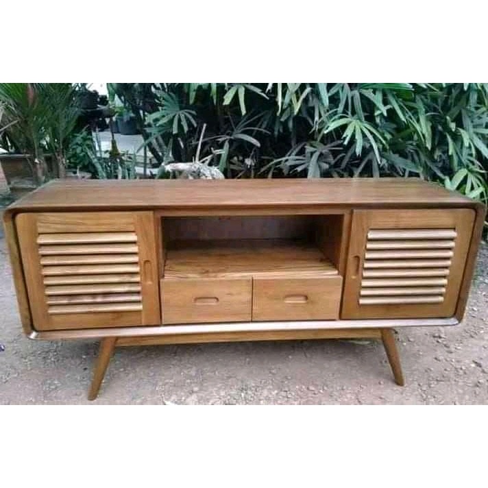 Jual Buffet Meja TV Minimalis Retro Jati Murah | Shopee Indonesia