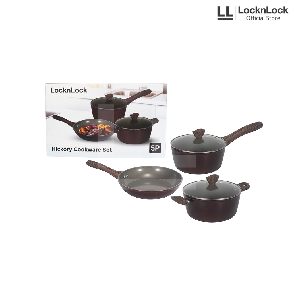 Jual LocknLock Hickory Cookware Set 5P - CAS2420S5 | Shopee Indonesia