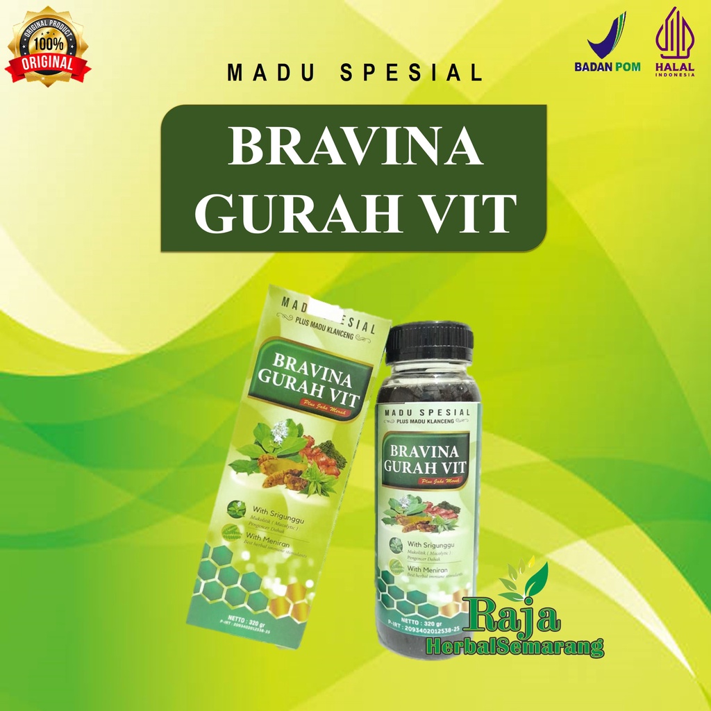 Jual Madu Bravina Gurah Vit 320 Gr Madu Spesial Plus Madu Klanceng ...