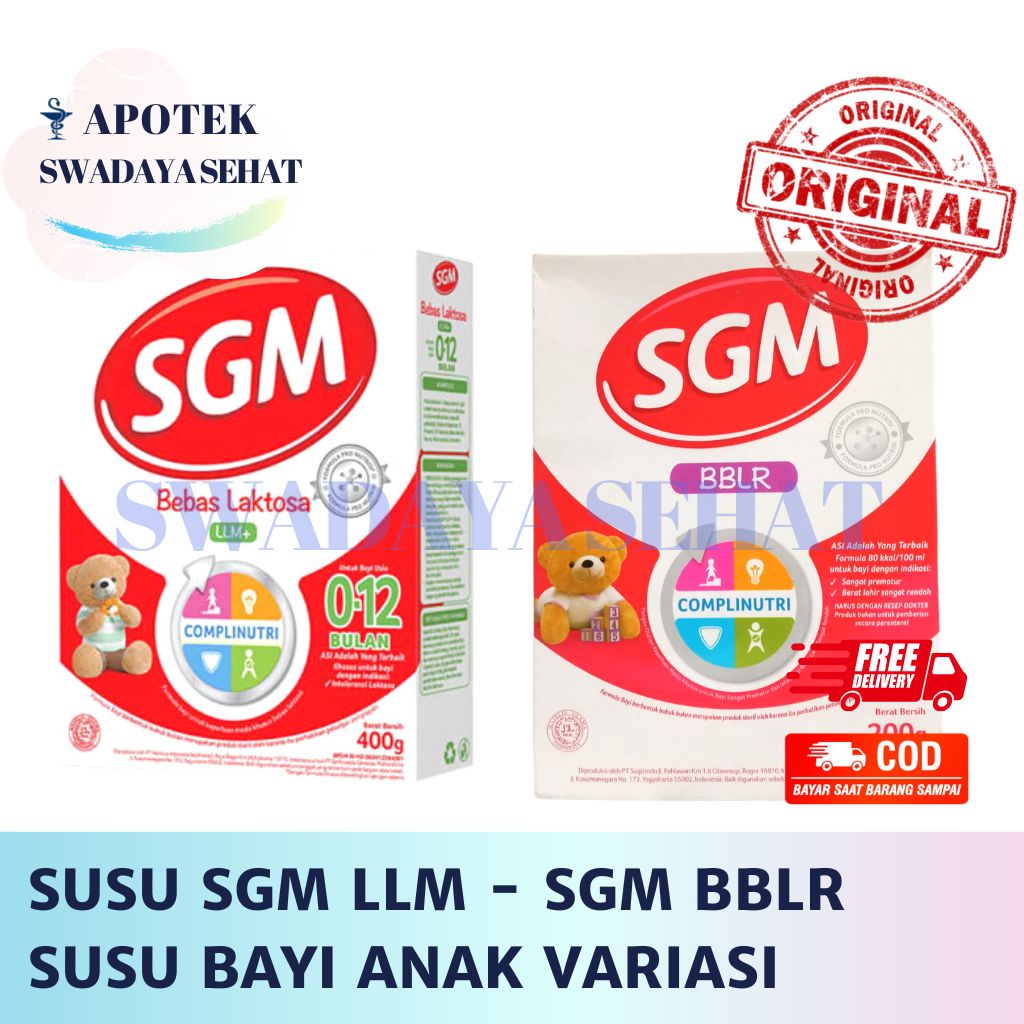 Jual SUSU SGM LLM 0-12 BULAN - BBLR 400Gr - Susu 200 Gram Bayi Bebas ...