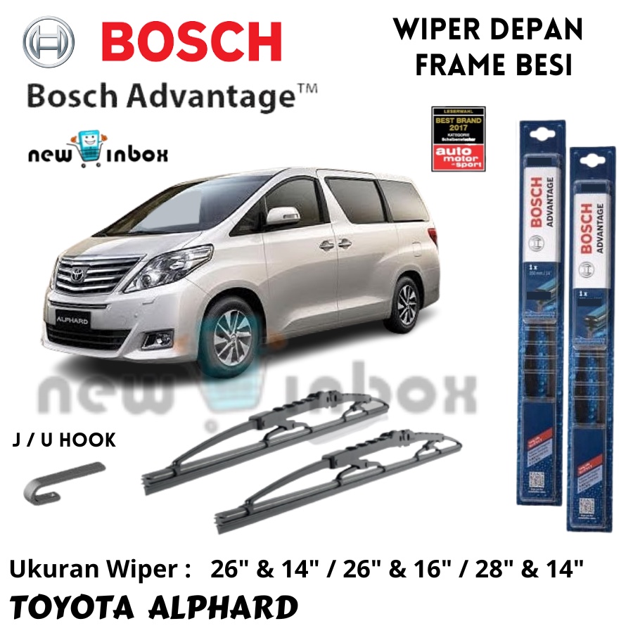 Jual Wiper Depan Mobil Toyota Alphard Sepasang Bosch Advantage 26 14