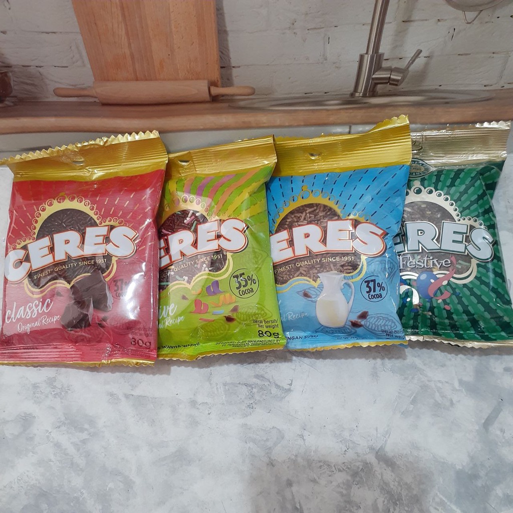 Jual Coklat Meses Ceres kemasan Sachet 90g | Shopee Indonesia