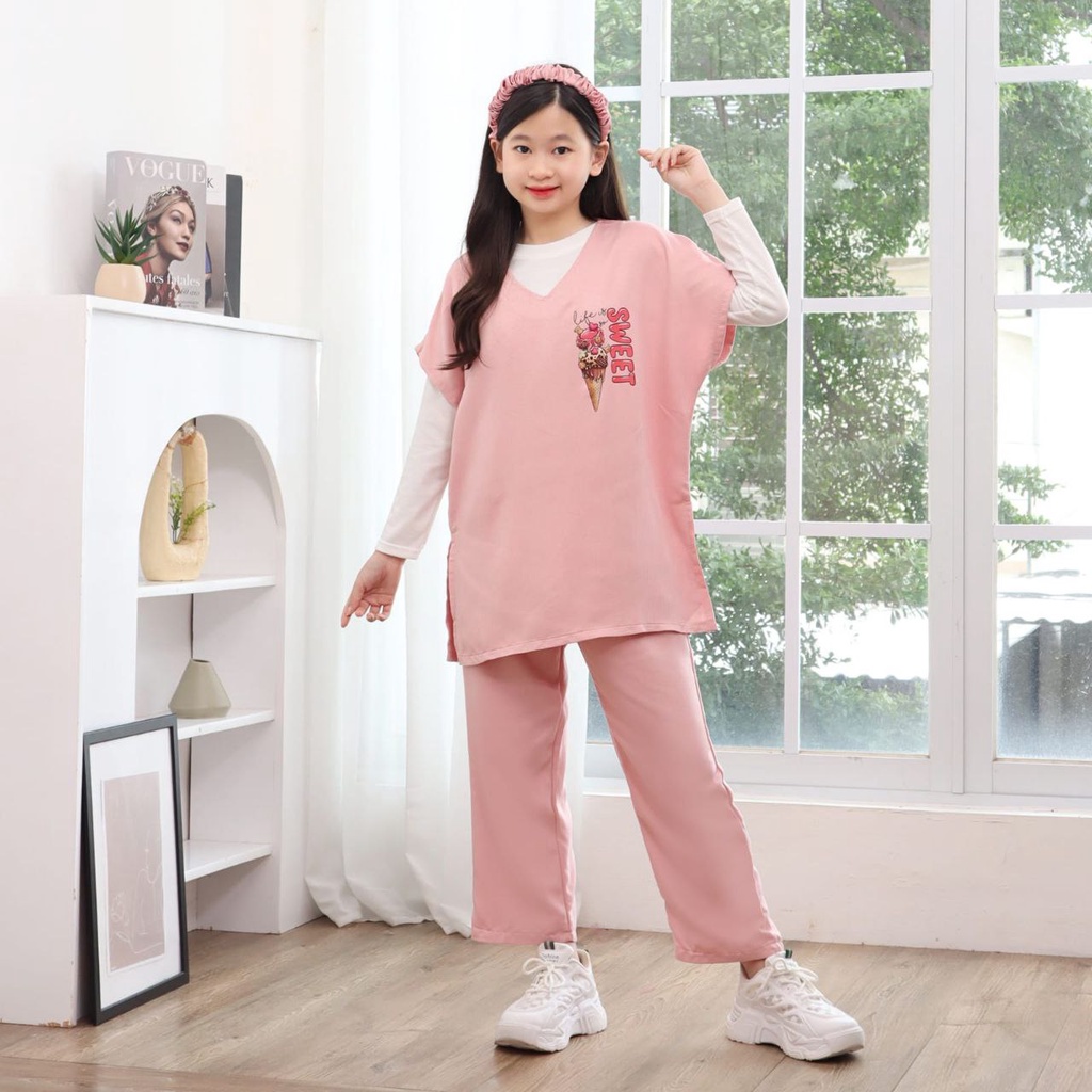 Jual (8 - 15 Tahun) Gina Set Baju Anak Duishi 890019 | Shopee Indonesia