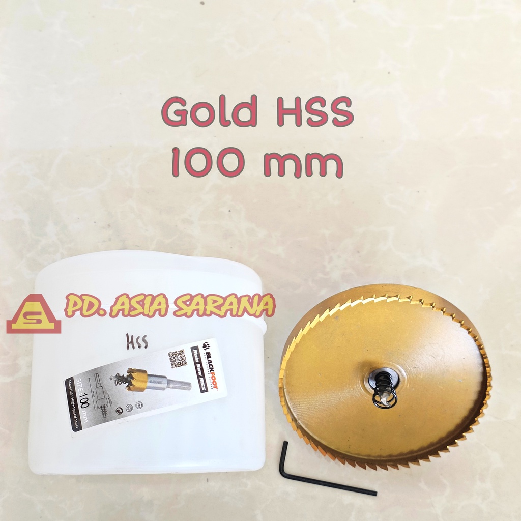 Jual [100mm] Hole Saw HSS Besi 100 mm BLACKFOOT Mata Bor Lubang Holesaw ...