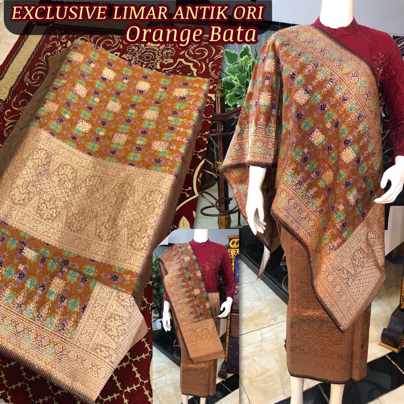Jual EXCLUSIVE Songket Limar Antik Ori Tembaga /Ragam Warna Songket ...