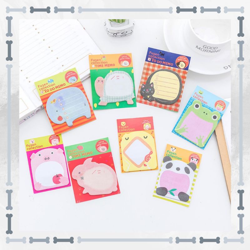 Jual Sticky Notes Motif Hewan Tempelan Mini Kertas Catatan Memo Note ...