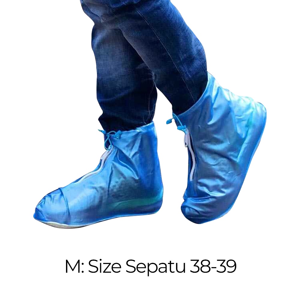 Jual cover sepatu anti air semi transparan cover pelindung sepatu ...