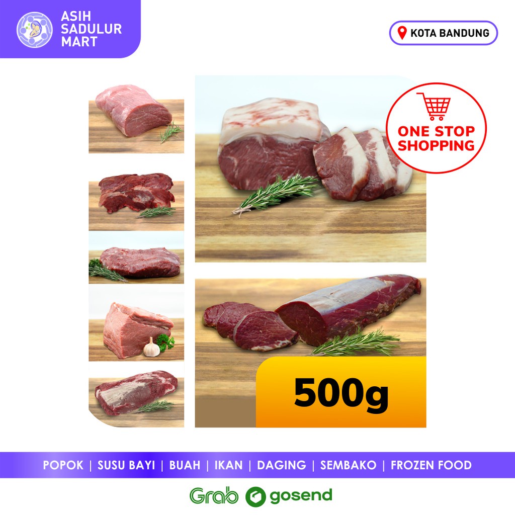 Jual Daging Sapi Has / Paha / Lamusir / Gandik / Rib Eye / Blade 500gr ...