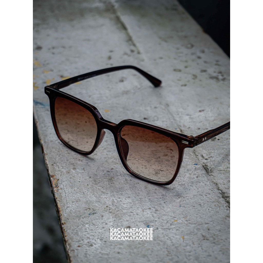 Jual kacamata frame coklat lensa coklat gradasi | Shopee Indonesia