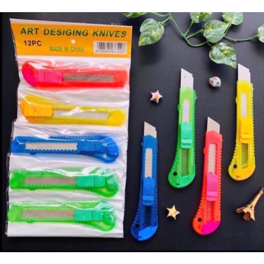 Jual CUTTER PLASTIK WARNA-WARNI / PISAU KATER / PEMOTONG KERTAS ...