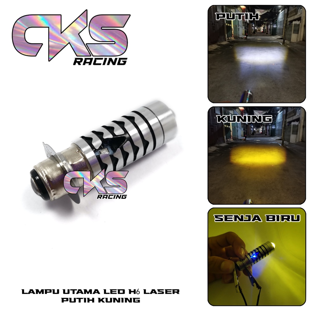 Jual Lampu utama Led H6 SuperSonic AC DC High Low Jauh Dekat type Laser ...
