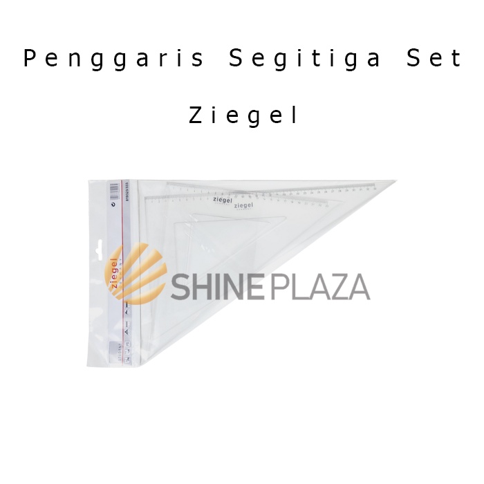 Jual Triangle Acrylic Ruler Set 23-33 cm Ziegel - Penggaris Segitiga ...