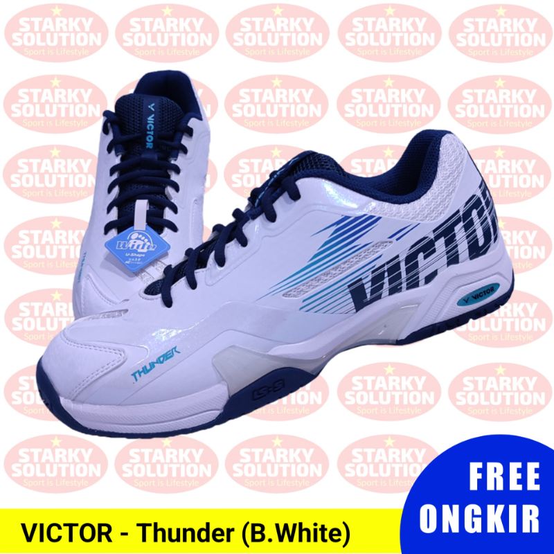 Jual Sepatu VICTOR THUNDER Bulutangkis Badminton Original - B.White ...
