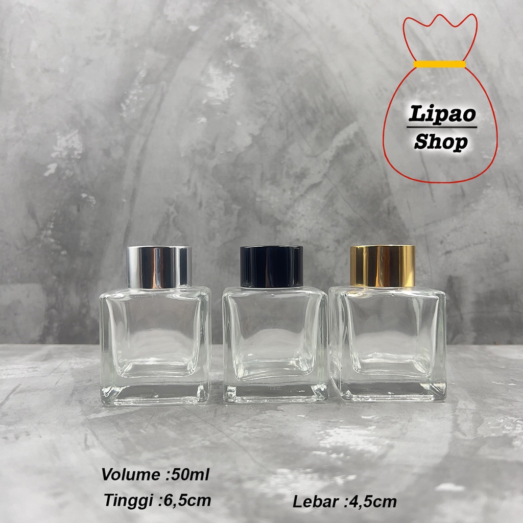 Jual Botol Reed Diffuser Transparan 50ml Kaca KOTAK TEBAL - Aromatherapy Pengharum Ruangan ...