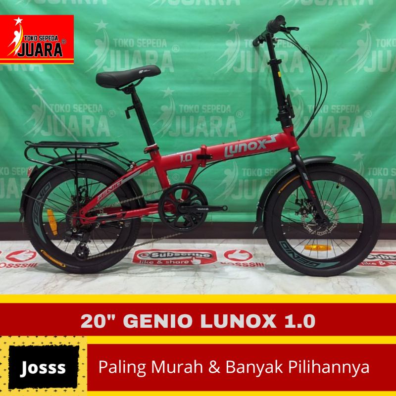 Jual SEPEDA LIPAT GENIO LUNOX T2 FOLDING 20 | Shopee Indonesia