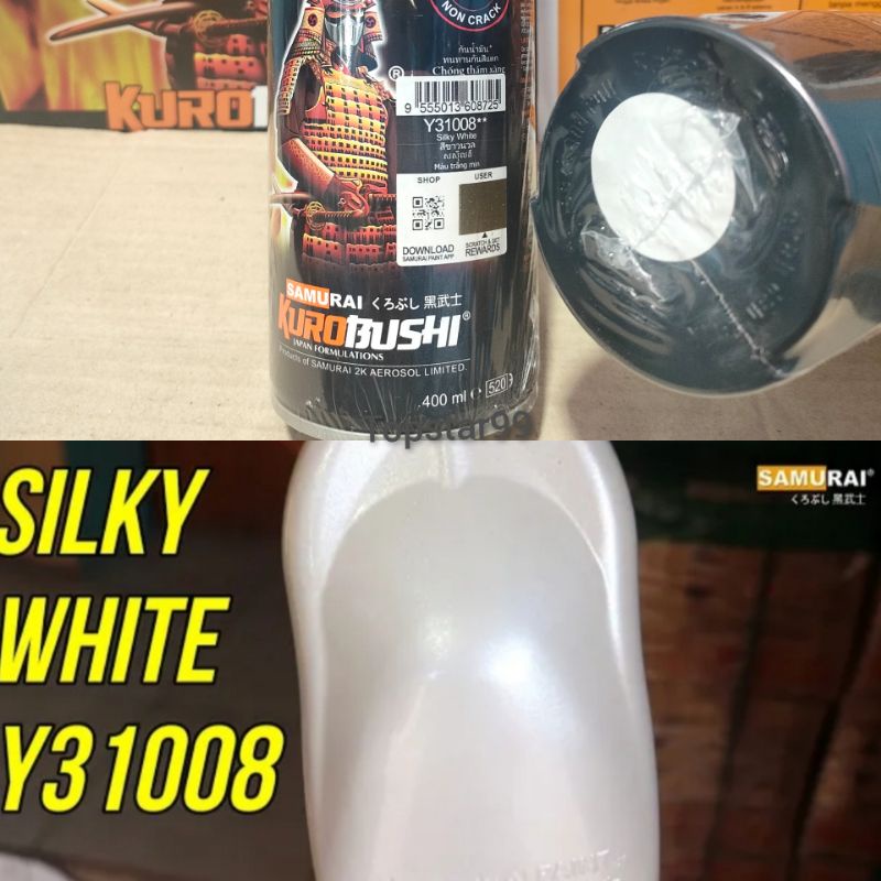 Jual Pilok Pilox Cat Samurai Silky White Putih Silk Mengkilap Glossy Y31008 31008 400ml Cat ...