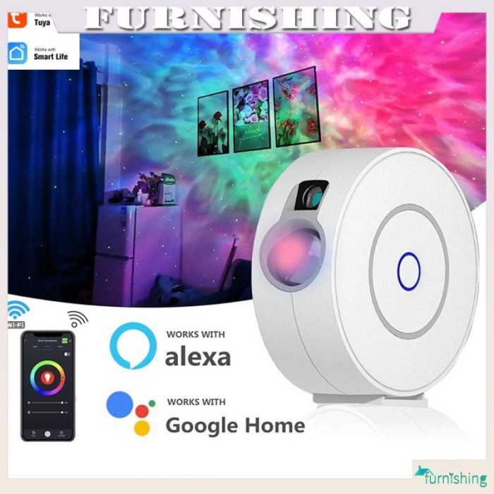 Jual Smart Star Projector Wifi Laser Starry Sky Projector Waving | Shopee Indonesia