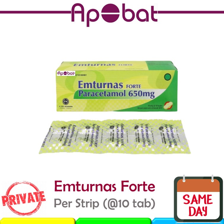 Jual - ApObat - Emturnas Forte 650 mg STRIP Tablet Obat Demam Nyeri ...