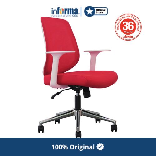 Jual Informa - Sunon Shield Kursi Kantor Sandaran Rendah - Merah Tempat ...