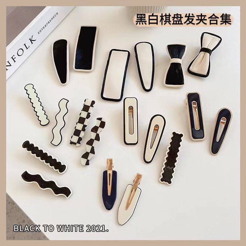 Jual JEPIT PONI JEPIT RAMBUT BLACK AND WHITE ARROW CLASSIC KOREA ...