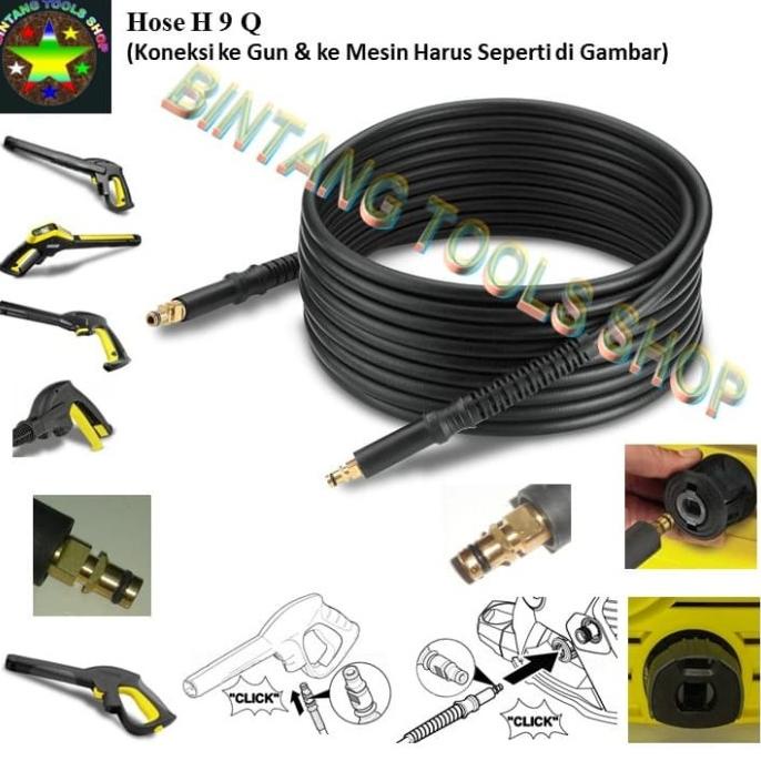 Jual Karcher Selang Hose H9Q High Pressure Hose 9M160Bar For K2 K3 K4 ...