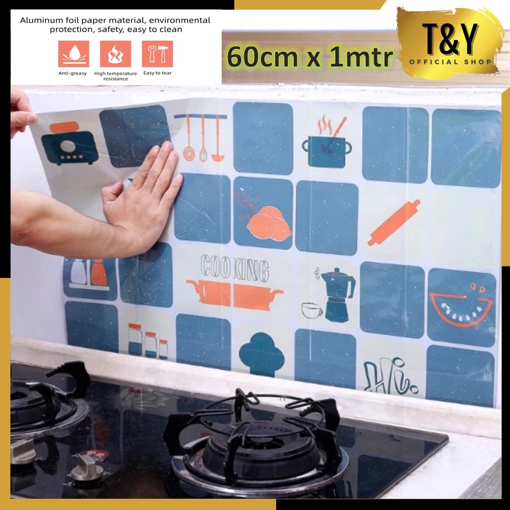 Jual T&Y Stiker Dinding Dapur Anti Minyak Wall Sticker Anti Minyak ...