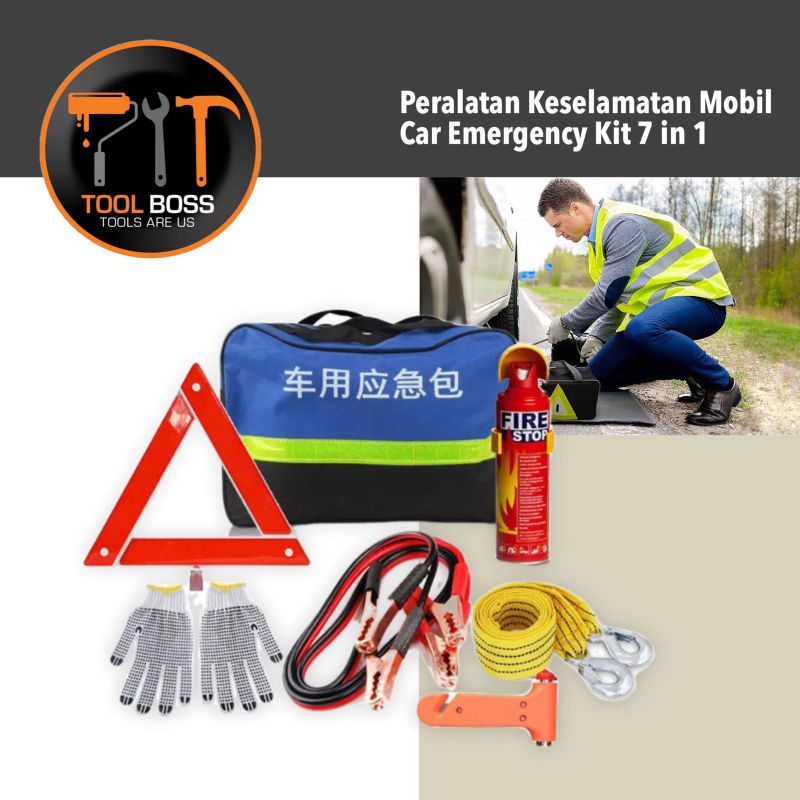 Jual PERALATAN KESELAMATAN MOBIL - CAT EMERGENCY KIT 7 IN 1 | Shopee ...